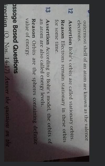 Outermost Shell Of An Atom Are Known As The Valence Electrons Filo