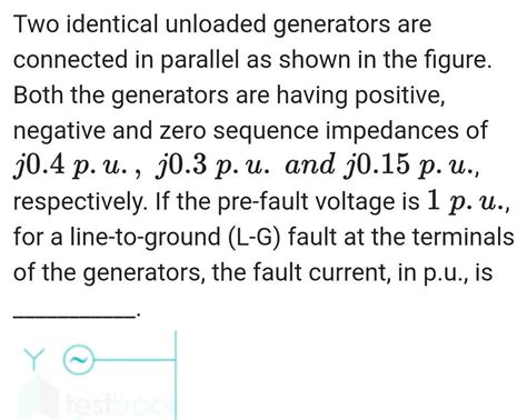 Answered Two Identical Unloaded Generators Are Connected In Parallel