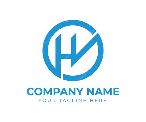 Premium Vector Creative And Minimalist Logo Design Hv Monogram Of Two Letters Hv Logo Design