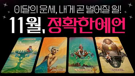 🌈타로 이달의 운세 내게 곧 벌어질 일 소름돋게 정확한 11월운세💗지금으로부터 5주간 내게 곧 벌어질 일상승하는 운흐름다가올 귀인조언까지 알차게🔮