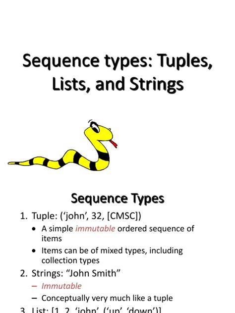 Sequence Types Tuples Lists And Strings Pdf String Computer