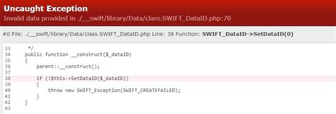 Fixing The Error Uncaught Exception Invalid Data Provided In