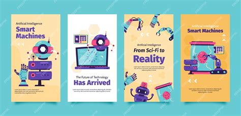 손으로 그린 인공 지능 템플릿 디자인 무료 벡터