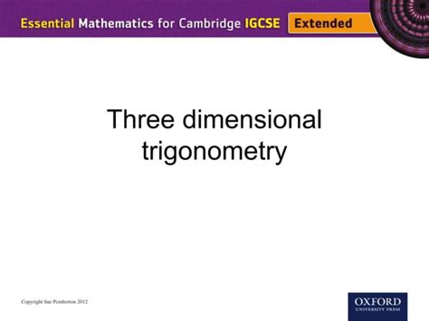 Trigonometry For Igcse Math Extended Book Pptx