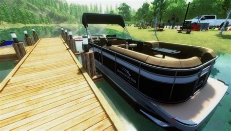 Bennington Pontoon Boat V2 0 Fs22 Farming Simulator 22 Mod Fs22 Mod
