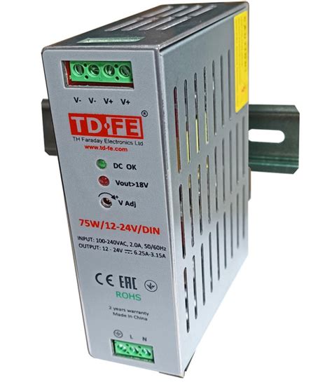 Модульный блок питания на DIN-рейку 75W, 12-24V - купить по выгодной ...