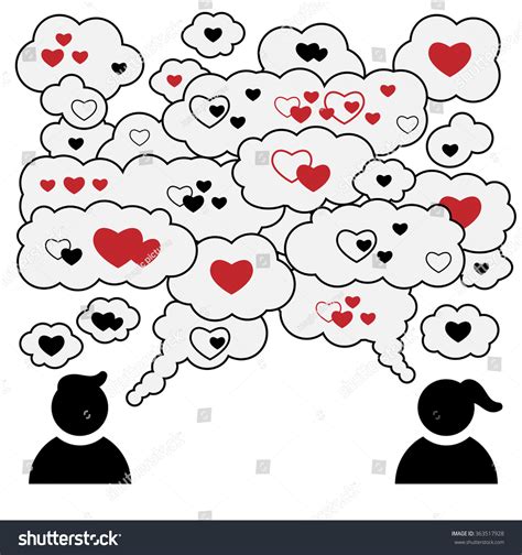 Vector Illustration Male Female Speech Bubbles Stock Vector Royalty Free 363517928 Shutterstock