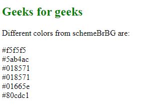 D3 Js SchemeBrBG Function GeeksforGeeks D3 Js SchemeBrBG Function GeeksforGeeks