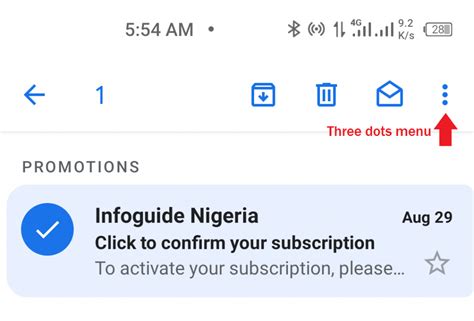 Gmail Three Dots Menu