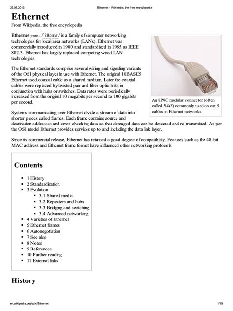 Ethernet Wikipedia The Free Encyclopedia Pdf
