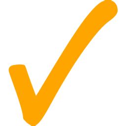 Orange Check Mark Icon Free Orange Check Mark Icons