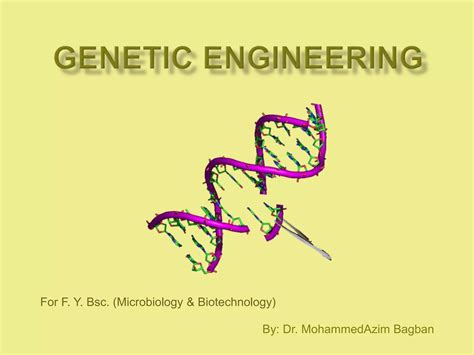 Genetic Engineering Overview Pptx