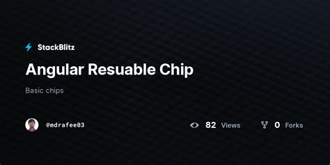 Angular Resuable Chip Stackblitz