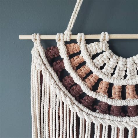 Macrame Wall Hanging Pattern Semicircle Macrame PDF Etsy