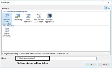 Membuat Project Baru Di Vbnet