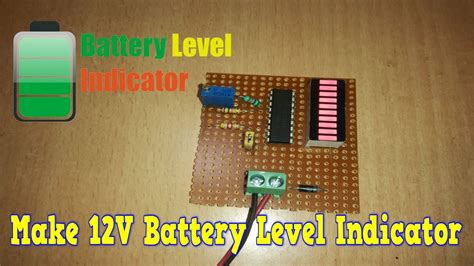 how to make 12v battery level indicator at home youtube