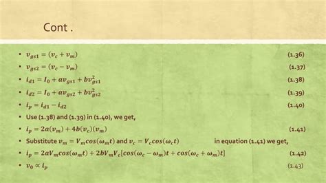Generation Of Am Dsb Sc Using Balanced Fet Modulator Pptx
