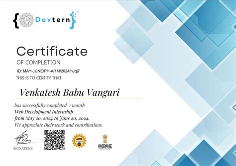 Venkatesh Babu On Linkedin Internship Webdevelopment Techjourney