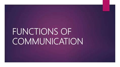 Functions Of Communication Pptx