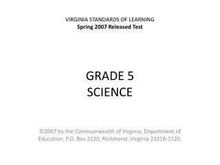 PPT Grade 5 Science PowerPoint Presentation Free Download ID 2479803