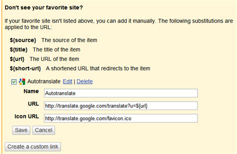 Send To Trick For Google Reader Autotranslate