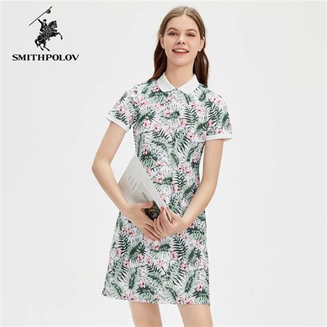 Smithpolov斯密特保罗夏季新款碎花连衣裙女收腰显瘦中长款女装虎窝淘