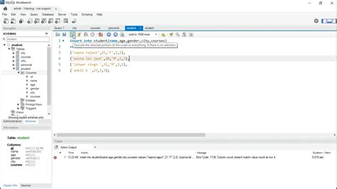 Column Count Doesnt Match Mysql Err Youtube