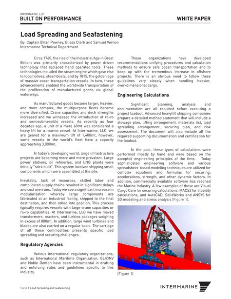 Whitepaperloadspreadingandseafastening Pdf