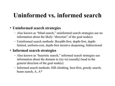 Uninformed Search Basics Artificial Intelligence Anna University Ppt