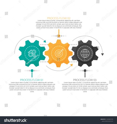 Infographics Process Flow Design Vector Stock Vector Royalty Free Shutterstock