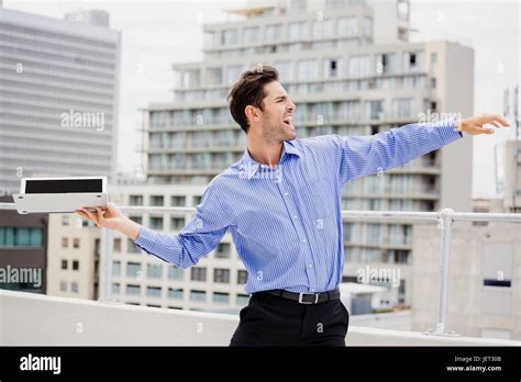 Man Throwing Laptop Outdoors Hi Res Stock Photography And Images Alamy