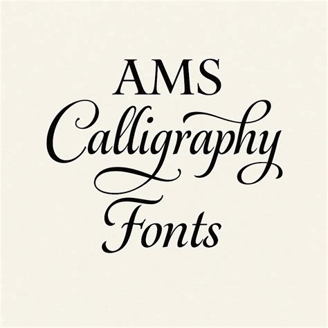 Ams Calligraphy Fonts