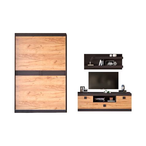 Вітальня Еверест Соната Комплект 20 модульна 3 елементи венге темний дуб крафт золотий Evr