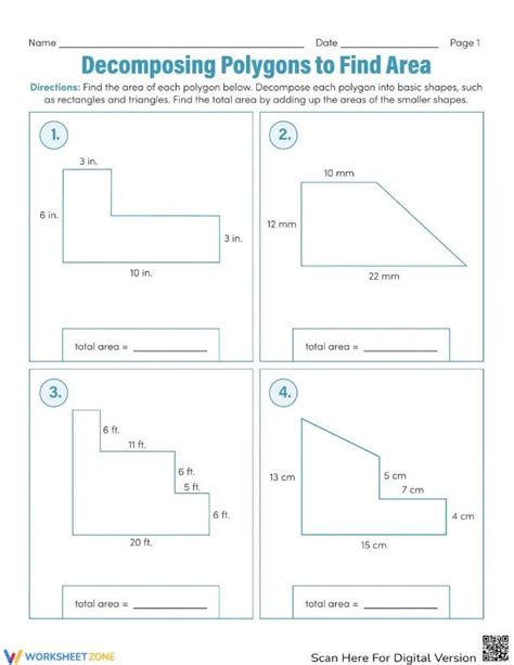 Decomposing Polygons To Find Area Worksheets 2 Pages 2024