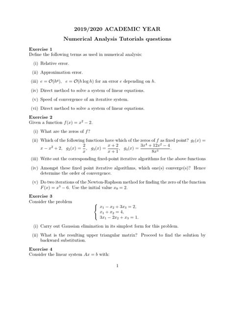 numericalanalysis practicequestions pdf