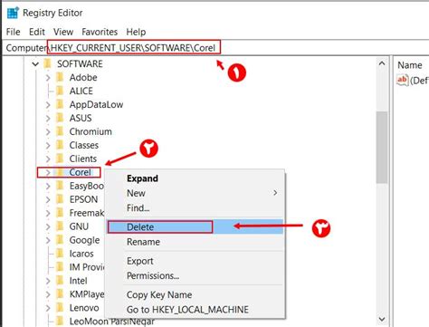 حذف کامل Coreldraw از ویندوز
