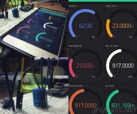 Diy Weather Station Using Dht11 Bmp180 Nodemcu Over Blynk Server