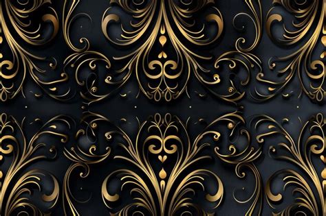 Premium Photo Opulent Golden Foil Pattern Background