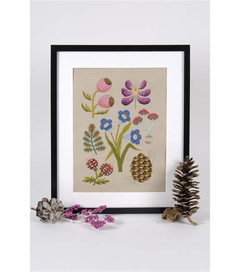 Dmc 9 X 13 Emily Peacock Botanical Forest Cross Stitch Kit Joann