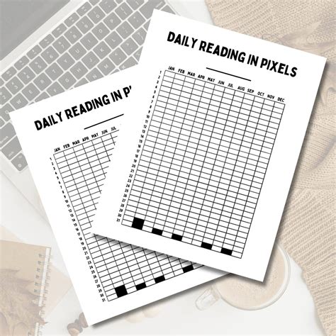 Daily Reading Pixel Digital Download Printables Happy Planner