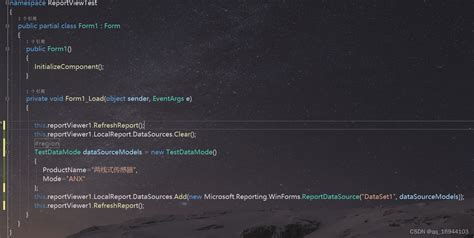 C Rdlc Reportview 报表小demo Csdn博客