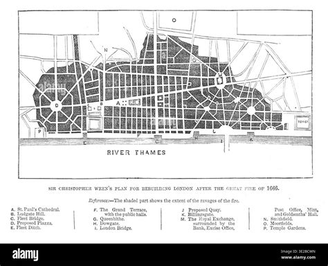 Sir Christopher Wrens Plan For Rebuilding London After The Great Fire