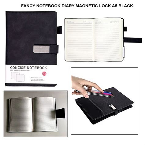 A5 BLACK NOTEBOOK WITH MAGNETIC LOCK At Rs 405 00 Khanbhag Sangli Miraj Kupwad ID