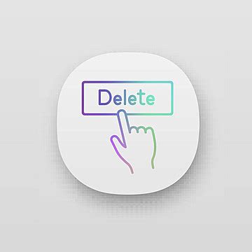 Delete Button Click App Icon Mouse App Application Vector Mouse App Application PNG And