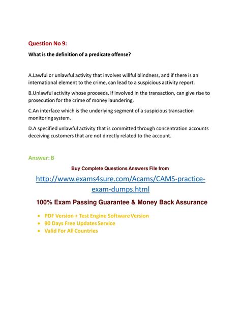 Ppt Acams Questions Answers Powerpoint Presentation Free Download