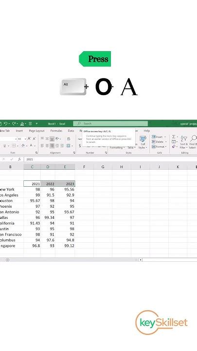 Format Data Tables Quickly Using Autoformat In Excel Youtube