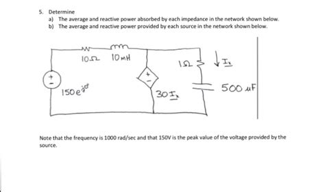 Solved Determine The Average And Reactive Power Absorbed By Chegg