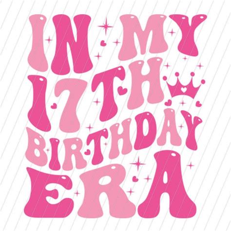 17th Birthday Svg Etsy