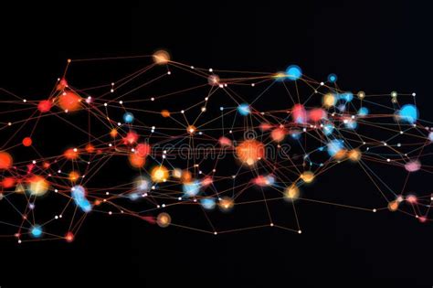 An Image Featuring Vibrant Lines And Dots Of Various Colors On A Dark