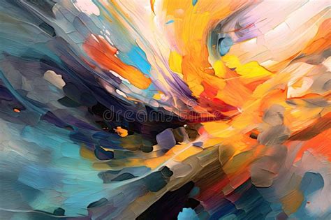 Dynamic Collision Of Abstract Shapes And Textures On A Vibrant